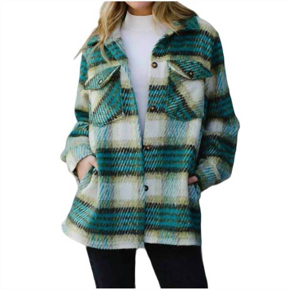 Panache | Jackets & Coats | New Panache Womens Shacket In Green Cream ...